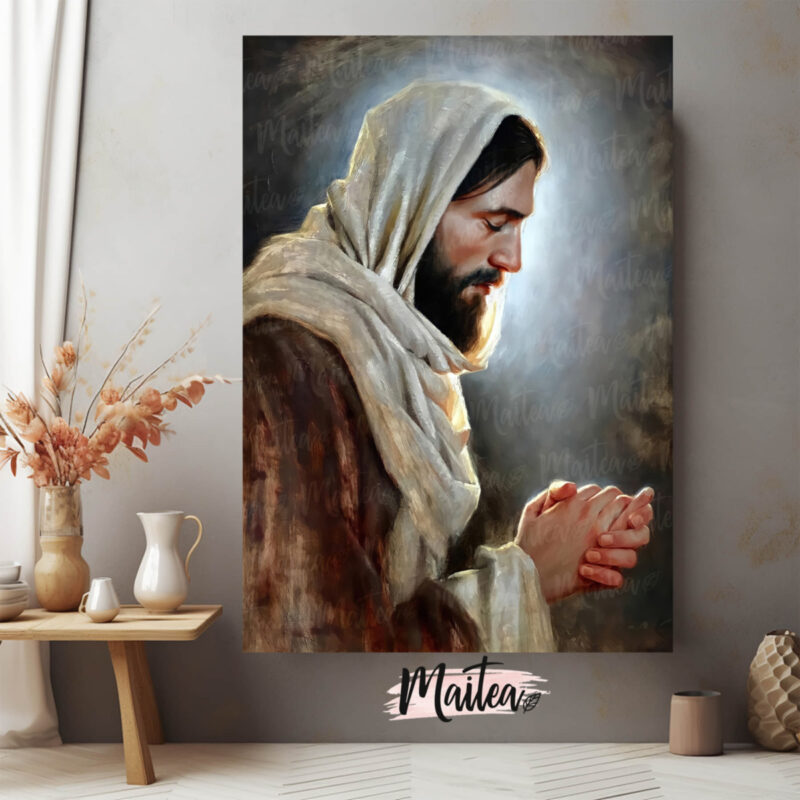 Lienzo religioso Jesús orando | Maitea Canvas